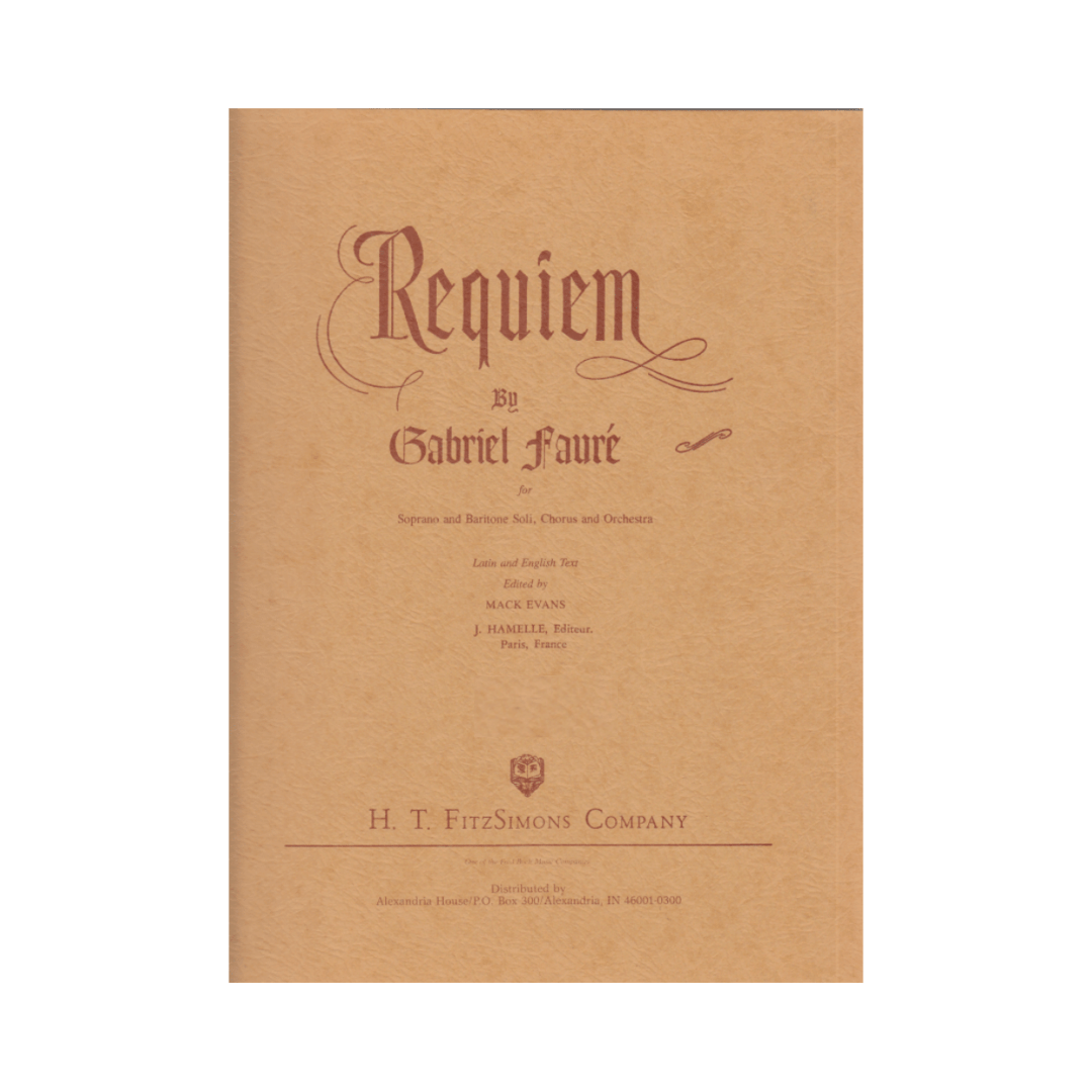 Requiem Miniature Full Score - Miniature Score - Gabriel Urbain Fauré's ...